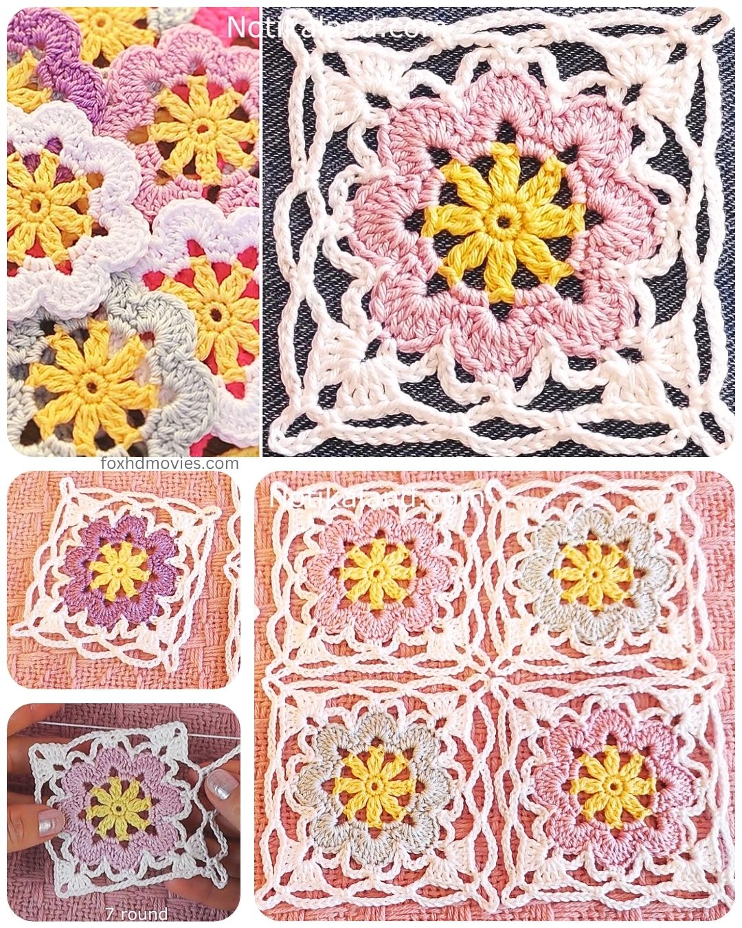 Crochet Easy Flower Square Motif Pattern: A Complete Step-by-Step Guide