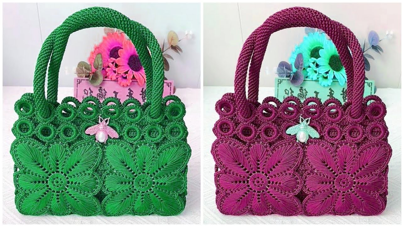 Crochet Large Flower Bag Tutorial (with 3D Flower Motifs)