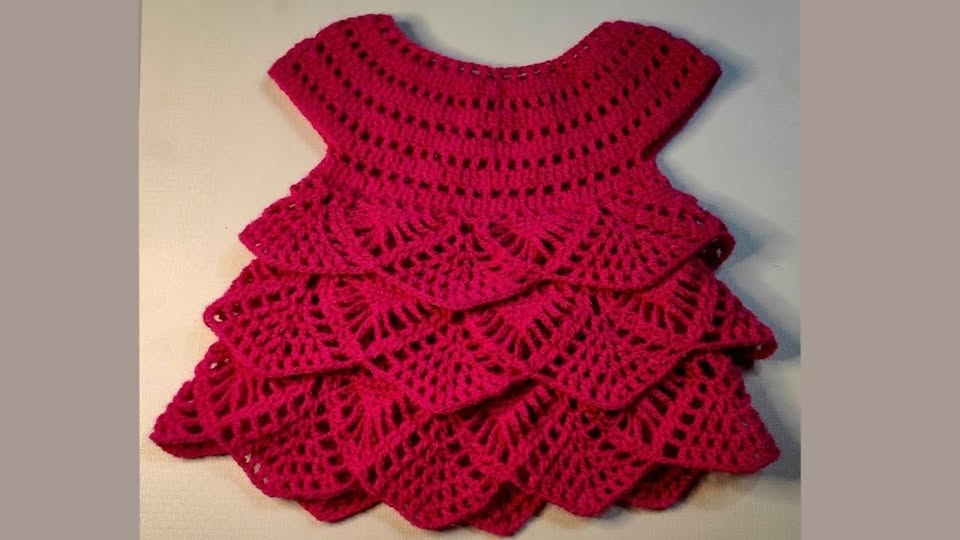 Crochet Frill Frock for a Girl: A Charming Handmade Delight