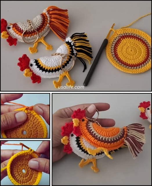 Crochet Cute Rooster Keychain: A Fun and Whimsical Handmade Project