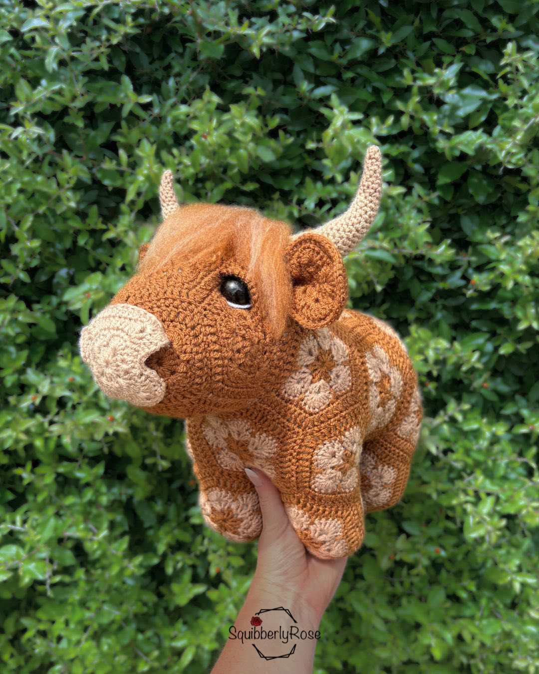 Hewie The African Flower Highland Cow- Crochet Pattern