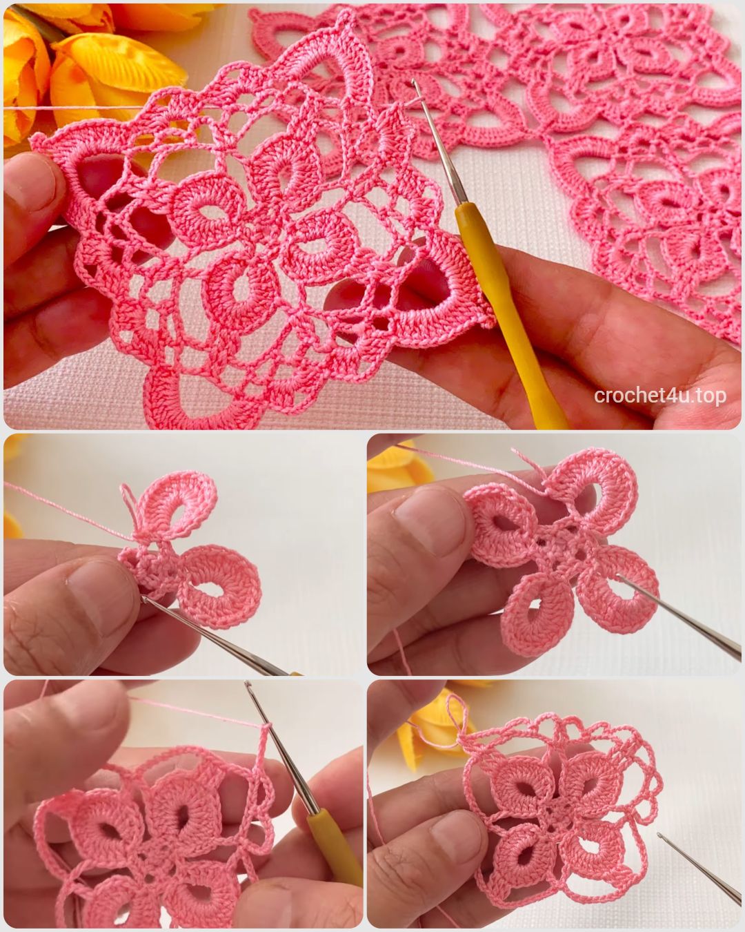 Amazing and Super Easy Crochet Square Motif Pattern - harmonythreads ...