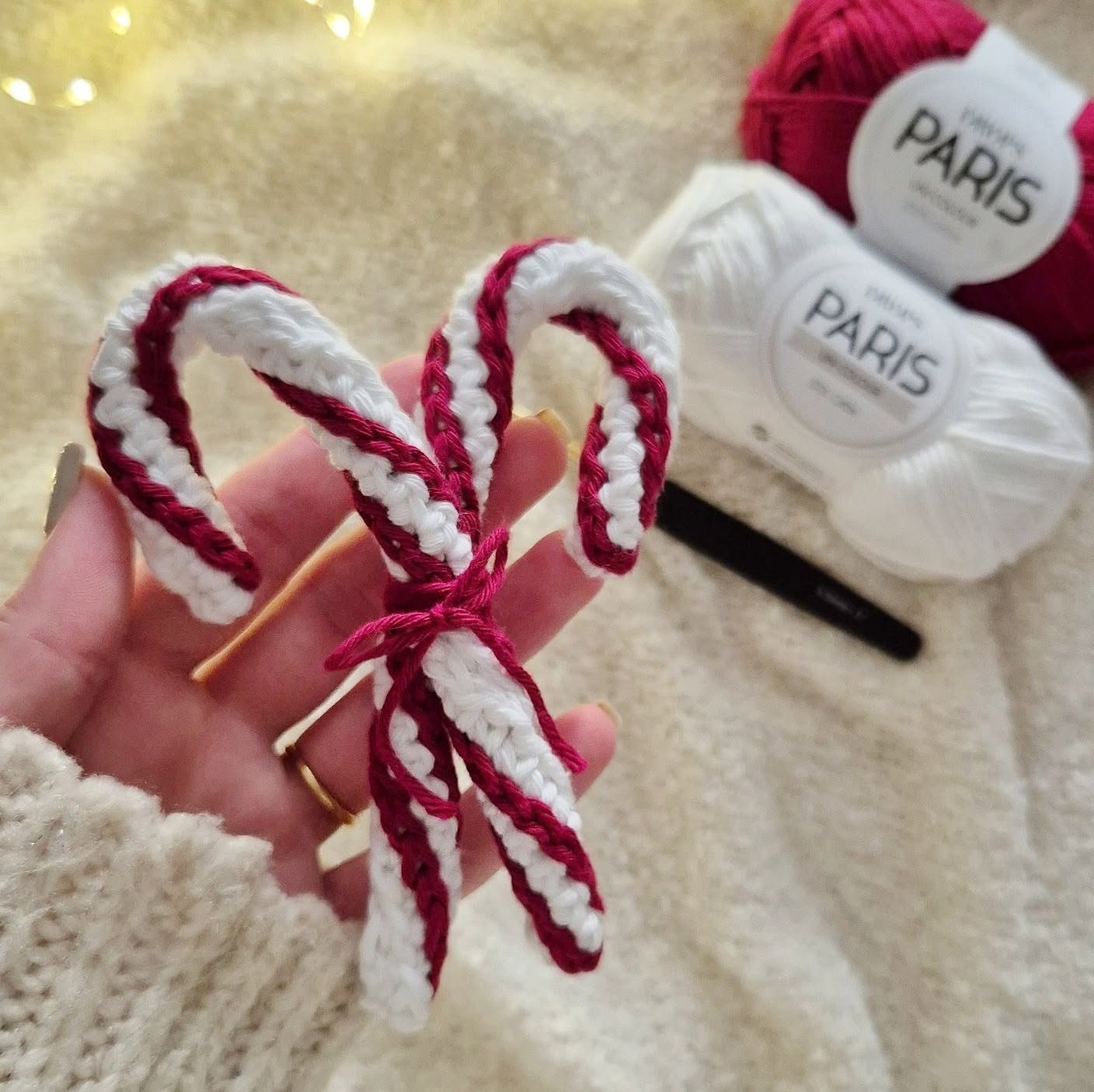 Crochet Candy Canes Pattern