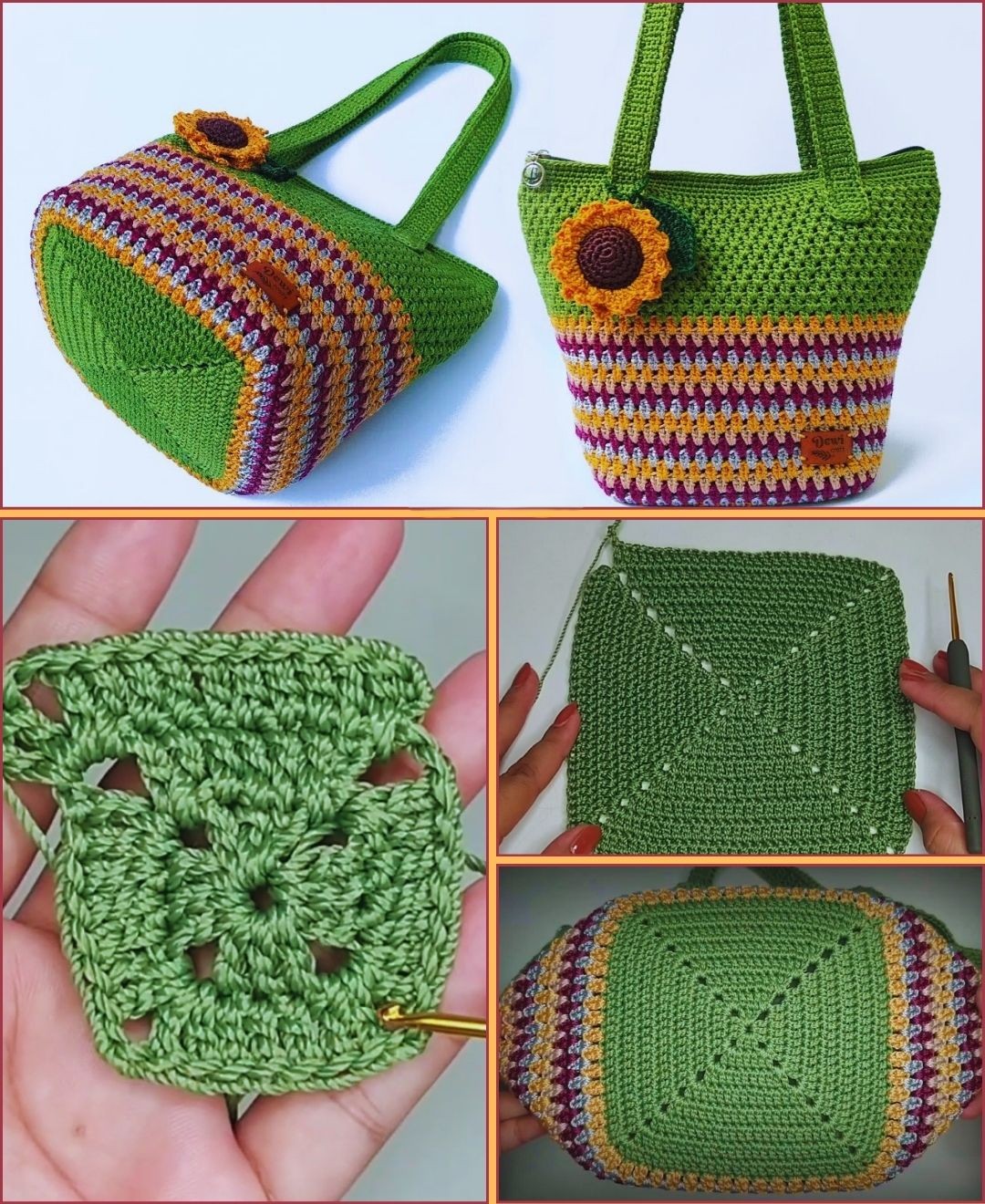 Crochet Bag Tutorial for Beginners Pattern