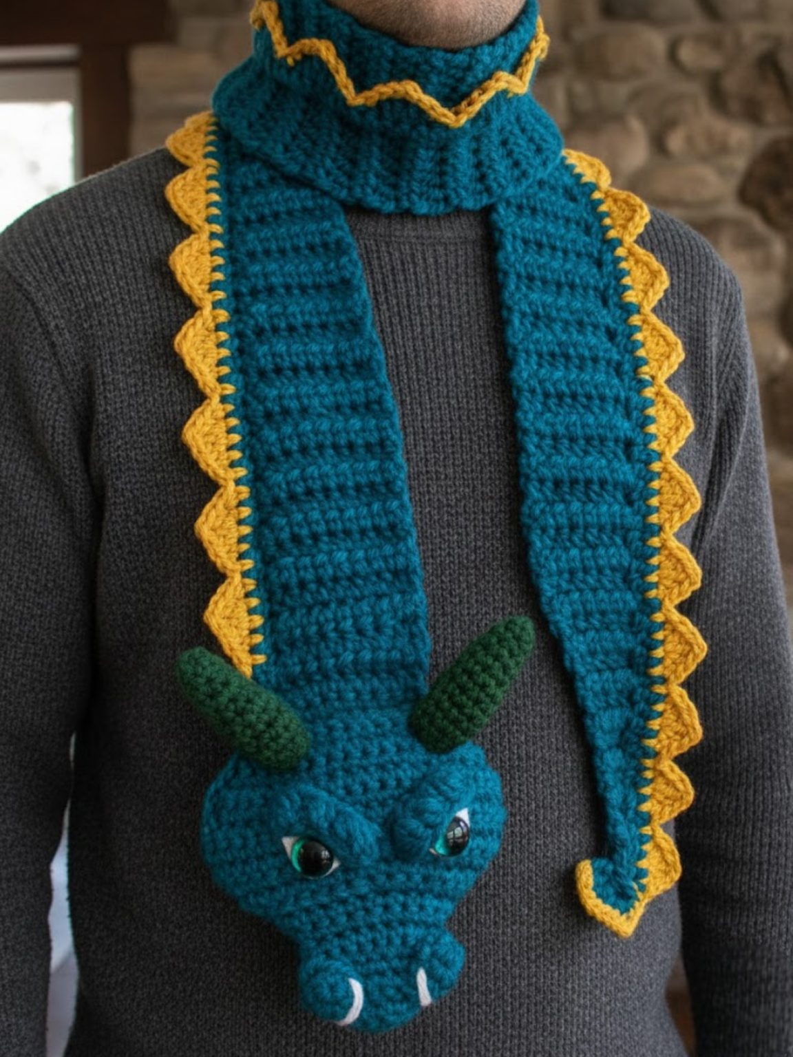 Crochet Dragon Scarf Pattern - harmonythreads.dicasdorei.com