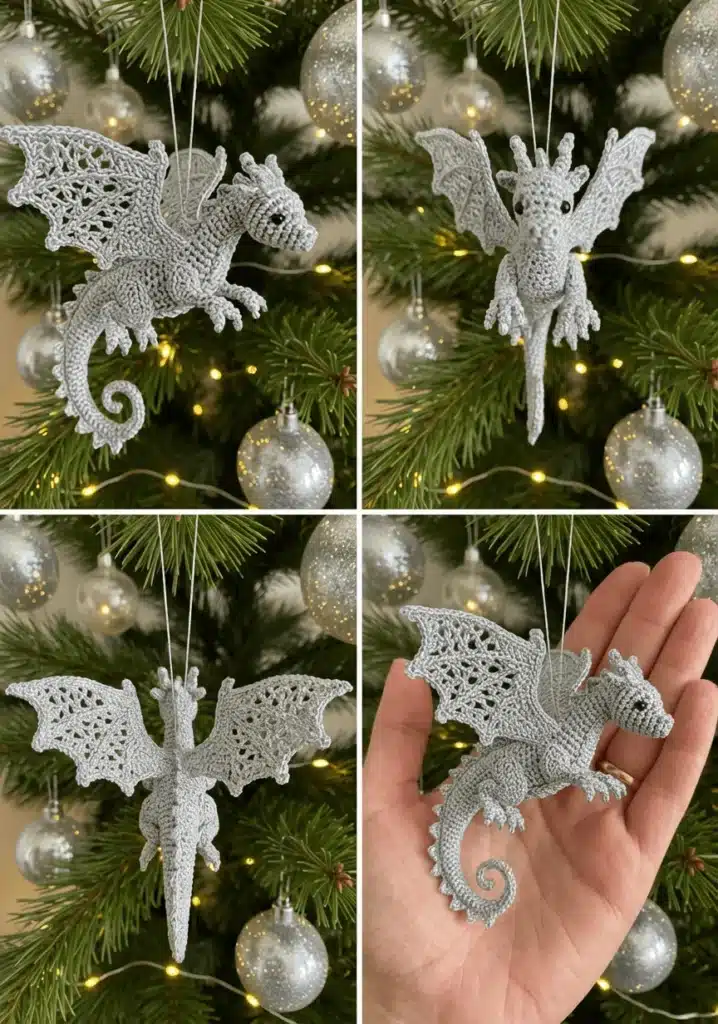 Crochet Dragon Ornament Pattern