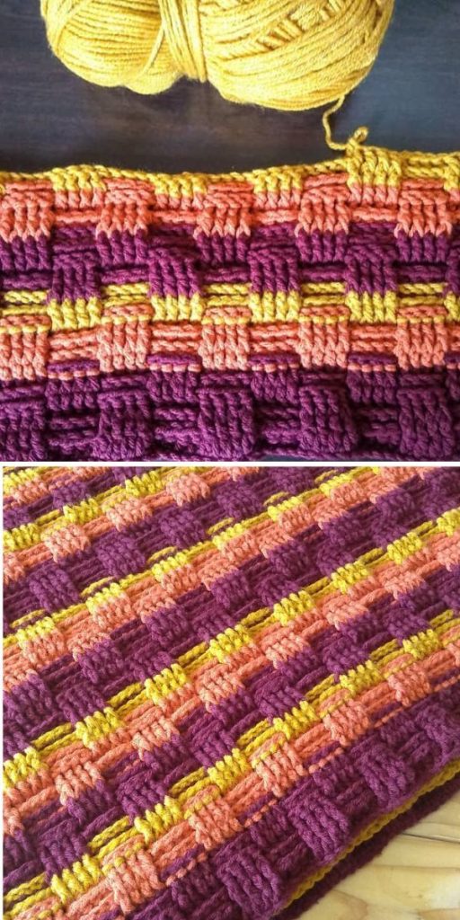Crochet basket stitch blanket Pattern