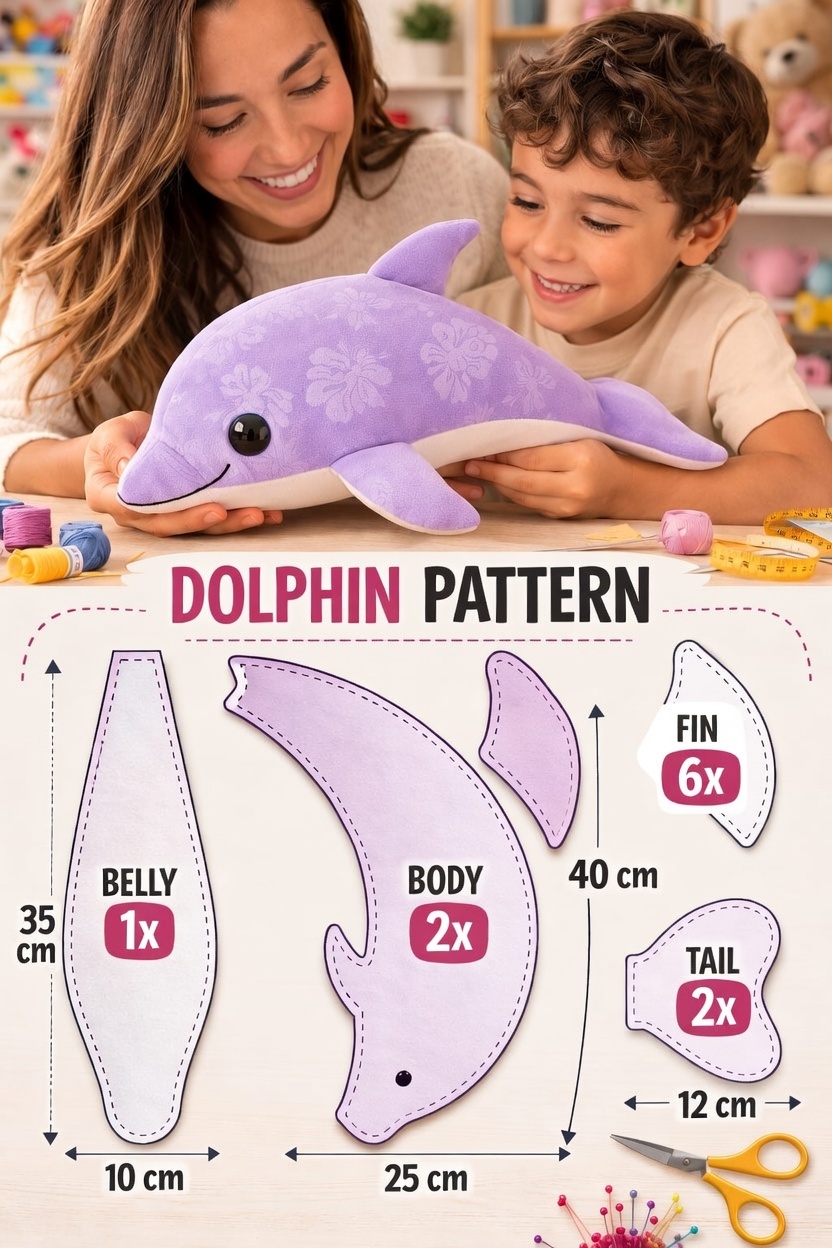 Fabric Dolphin Pattern