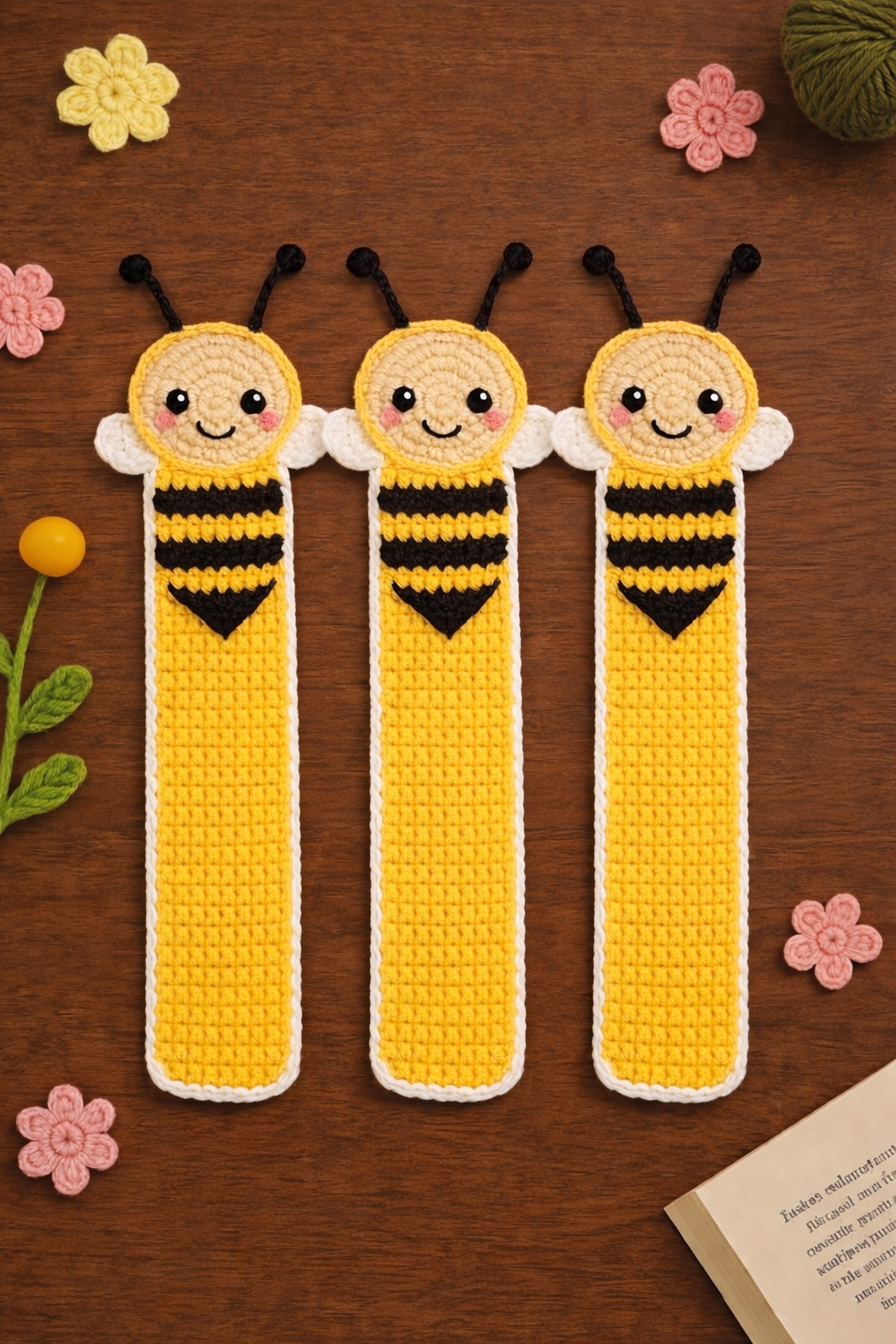 Crochet Bee Bookmark Pattern