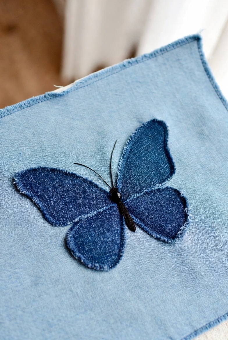 DIY Butterfly Denim Applique