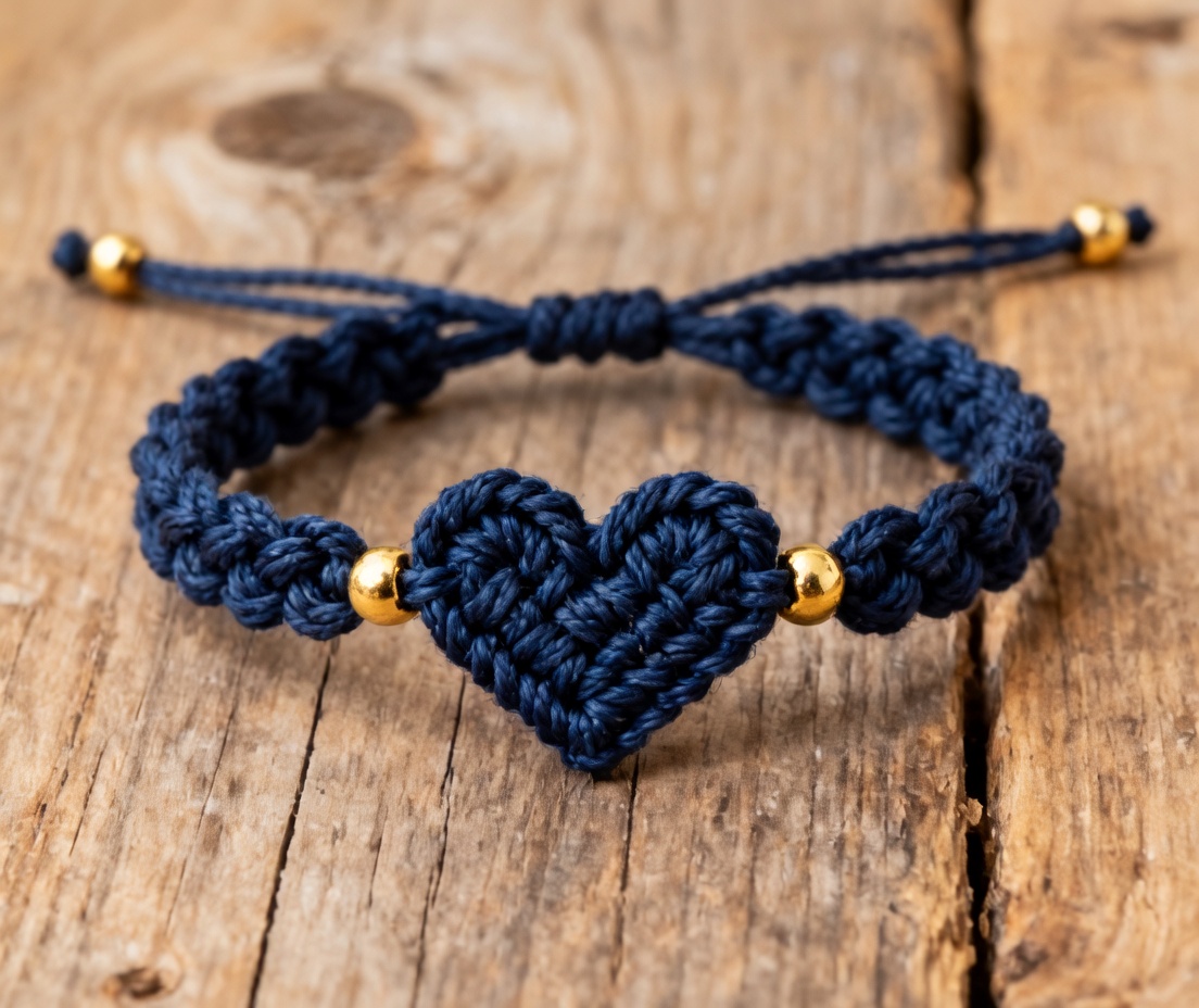 Macrame Heart Bracelet Pattern