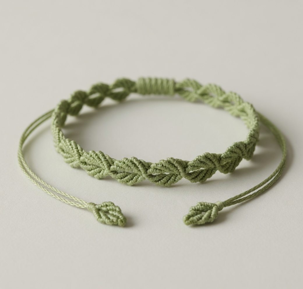 Macrame Leaf Bracelet Pattern